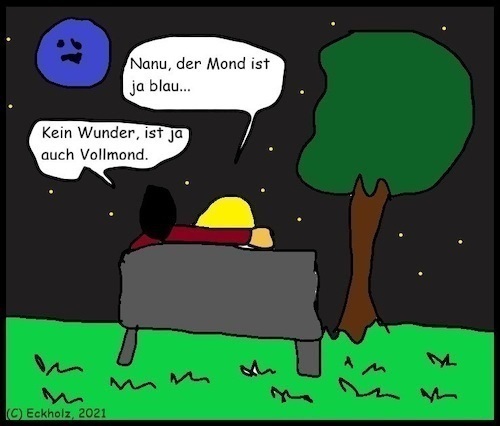 Vollmond Von Kritzelhonk Philosophie Cartoon Toonpool